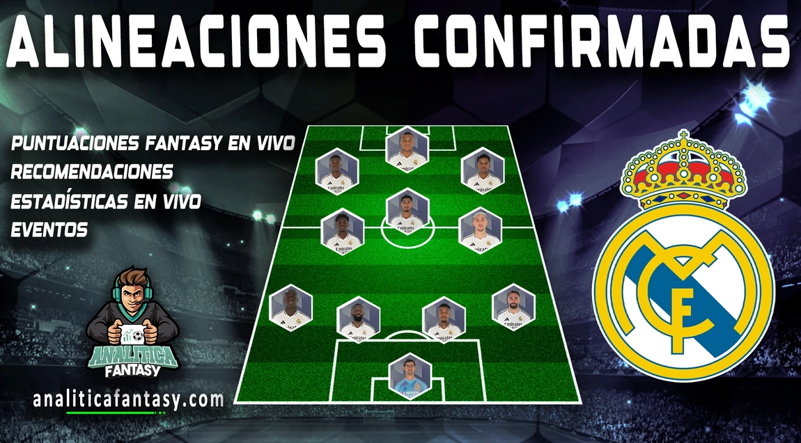 Alineación del Real Madrid vs Barcelona, Liga Fantasy