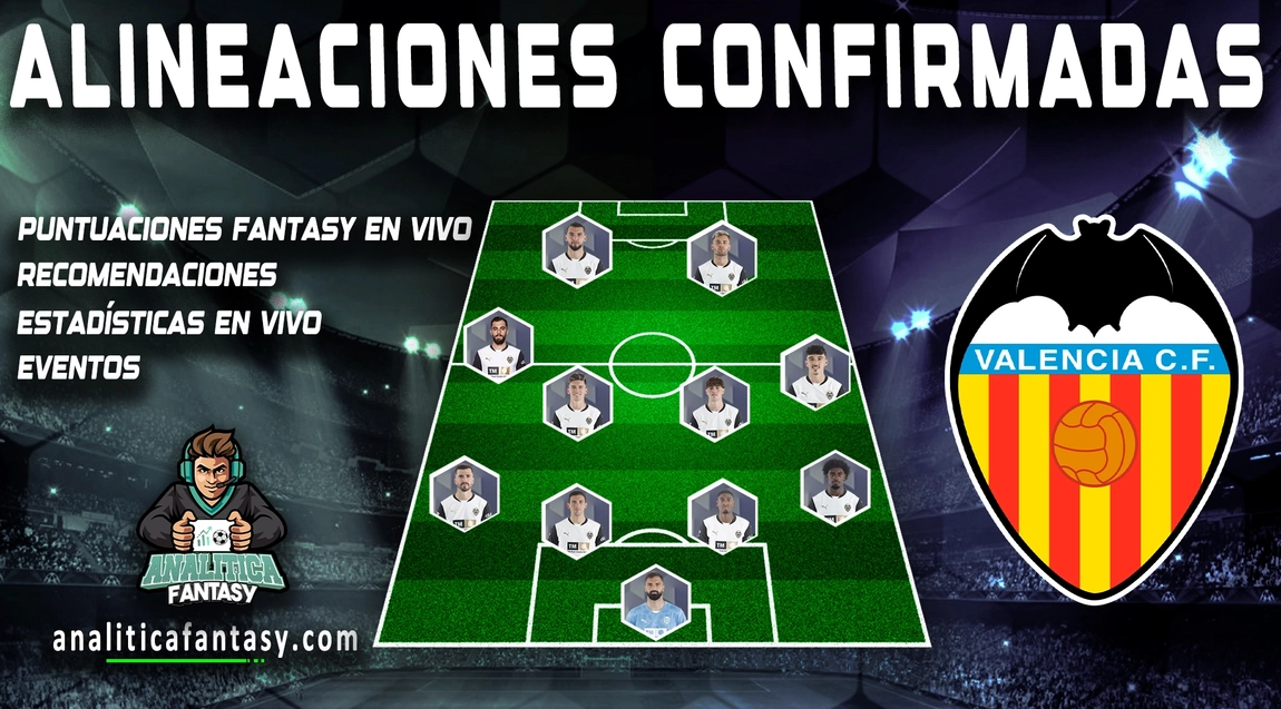 Alineación del Valencia vs Rayo Vallecano, Jornada 32